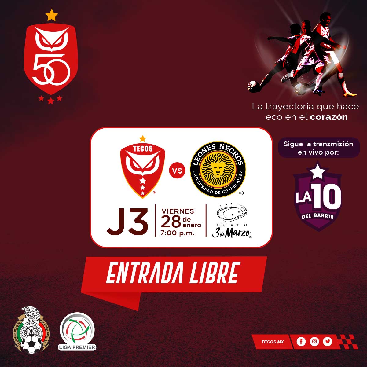 Tecos vs Leones Negros, para empezar el Clausura en la Liga Premier ...